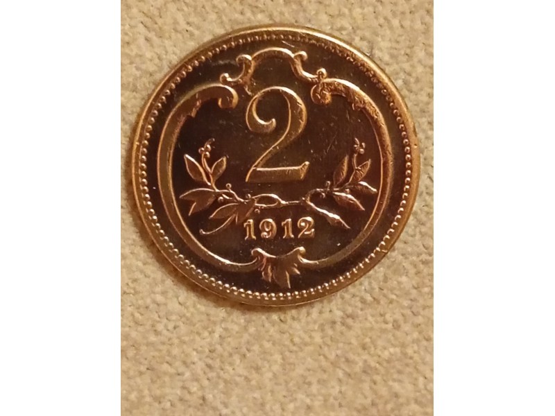 2 heller 1912g. austria