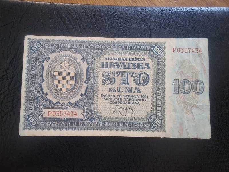 NDH 100 Kuna 1941 Fašistička Štampa Berlin