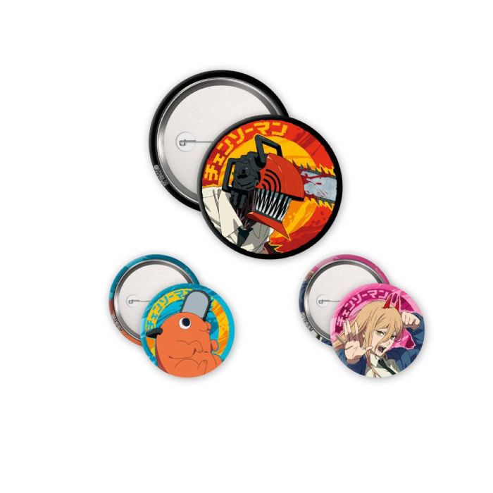Bedževi Abystyle - Chainsaw Man - Denji, Devil, Pochita - Badge Pack