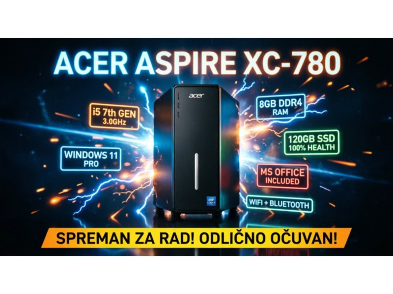 Acer Aspire XC-780 i5 7 Gen 8GB RAM 120GB SSD Win11