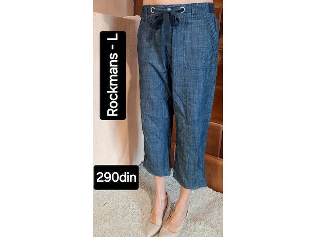 Rockmans kapri pantalone ženske teksas L/40