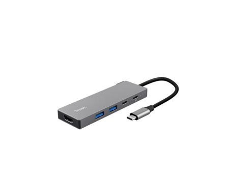 TRUST Adapter DALYX 5-IN-1 MULTIPORT/alu/siva
