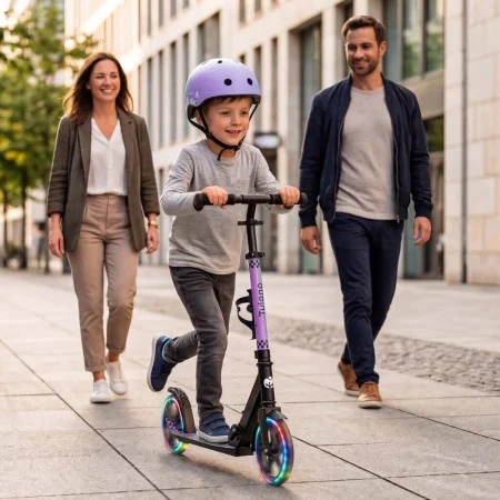 Tulano zigzag 45 – pink trotinet za decu sa LED točkovima ( 30031 )
