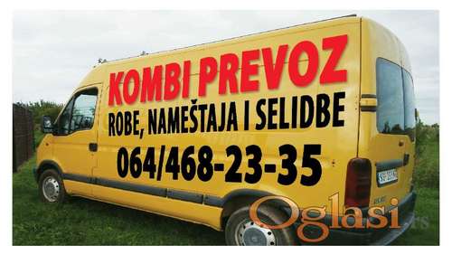 KOMBI PREVOZ RAZNE ROBE I SELIDBE TEMERIN NOVI SAD SRBIJA