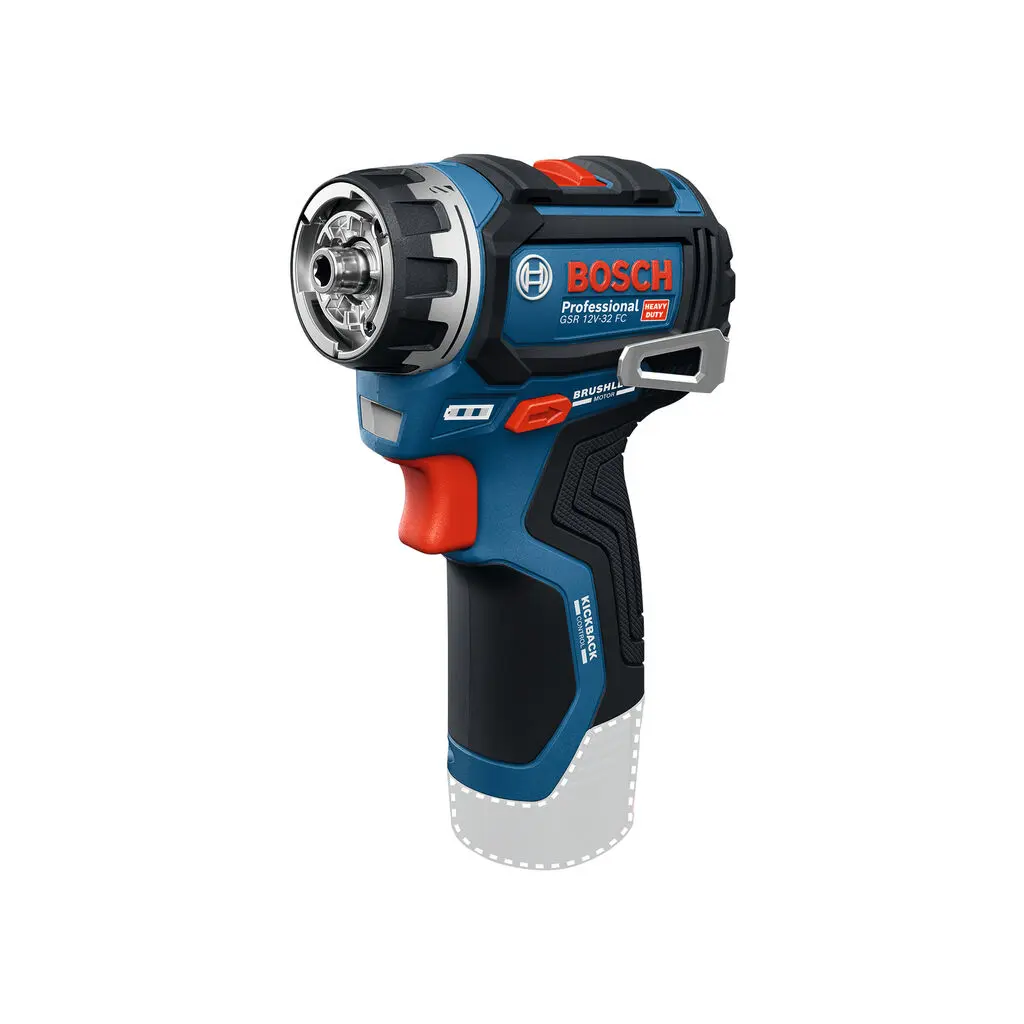 Bosch Aku bušilica‑odvrtač GSR 12V‑32 FC, FlexiClick sistem, Bez baterije i punjača, 06019N7100