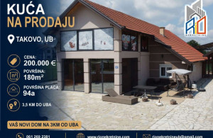 NA PRODAJU! Useljiva kuća u Takovu pored Uba!