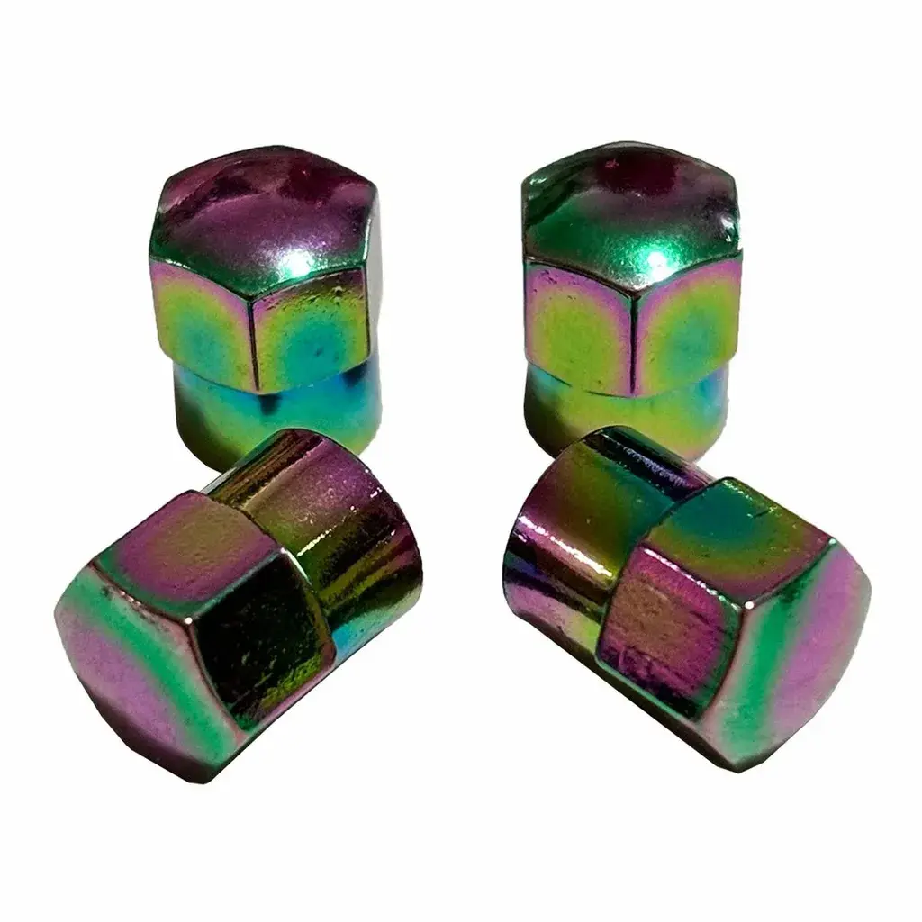 Car 888 Accessories Aluminijumske kapice ventila, 4 komada, Šarene
