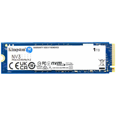 Kingston SSD 1TB NV3 M.2 2280 PCIe 4.0 NVMe SSD , EAN: 740617344790 ( SNV3S1000G )