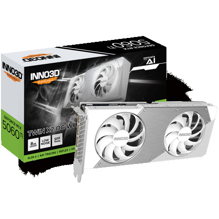INNO3D GEFORCE RTX 5060 Ti 8GB TWIN X2 OC WHITE ( N506T2-08D7X-193075W )