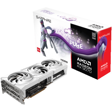 SAPPHIRE PURE AMD RADEON RX 9070 GAMING OC 16GB DUAL HDMI DUAL DP ( 11349-02-20G )