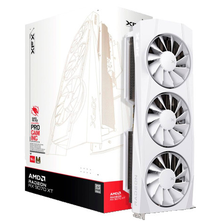 XFX Quicksilver AMD Radeon RX 9070XT White Magnetic Air Edition with 16GB GDDR6 HDMI 3xDP, AMD RDNA 4 ( RX-97TMAQKW9 )