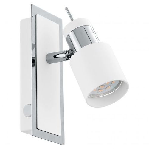 Eglo Davida spot/1, led, gu10, 1x5w, 400lm, hrom/bela,