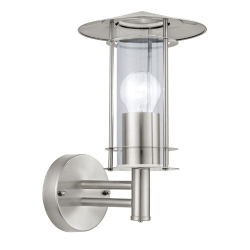 Eglo Lisio spoljna zidna lampa/1, e27, inox/staklo