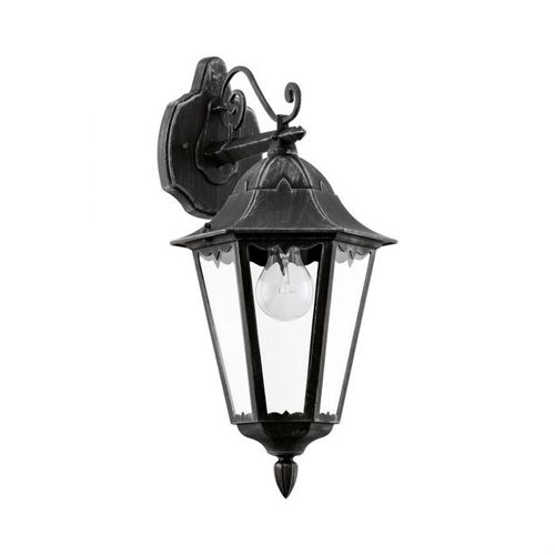 Eglo Navedo spoljna zidna lampa/1, e27, crna/srebrna