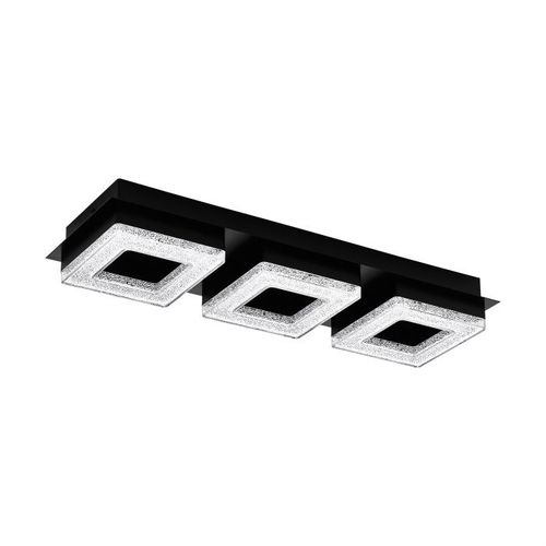 Eglo Fradelo 1 zidna/plafonjera/3, led, 3x4w, 3x400lm, crna/čelik/kristal