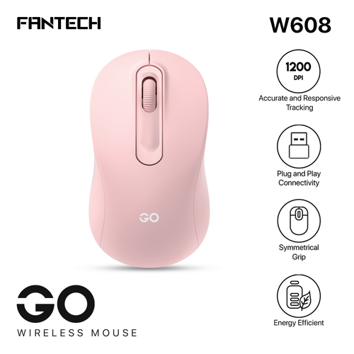 Fantech W608 GO Mis Wireless roze
