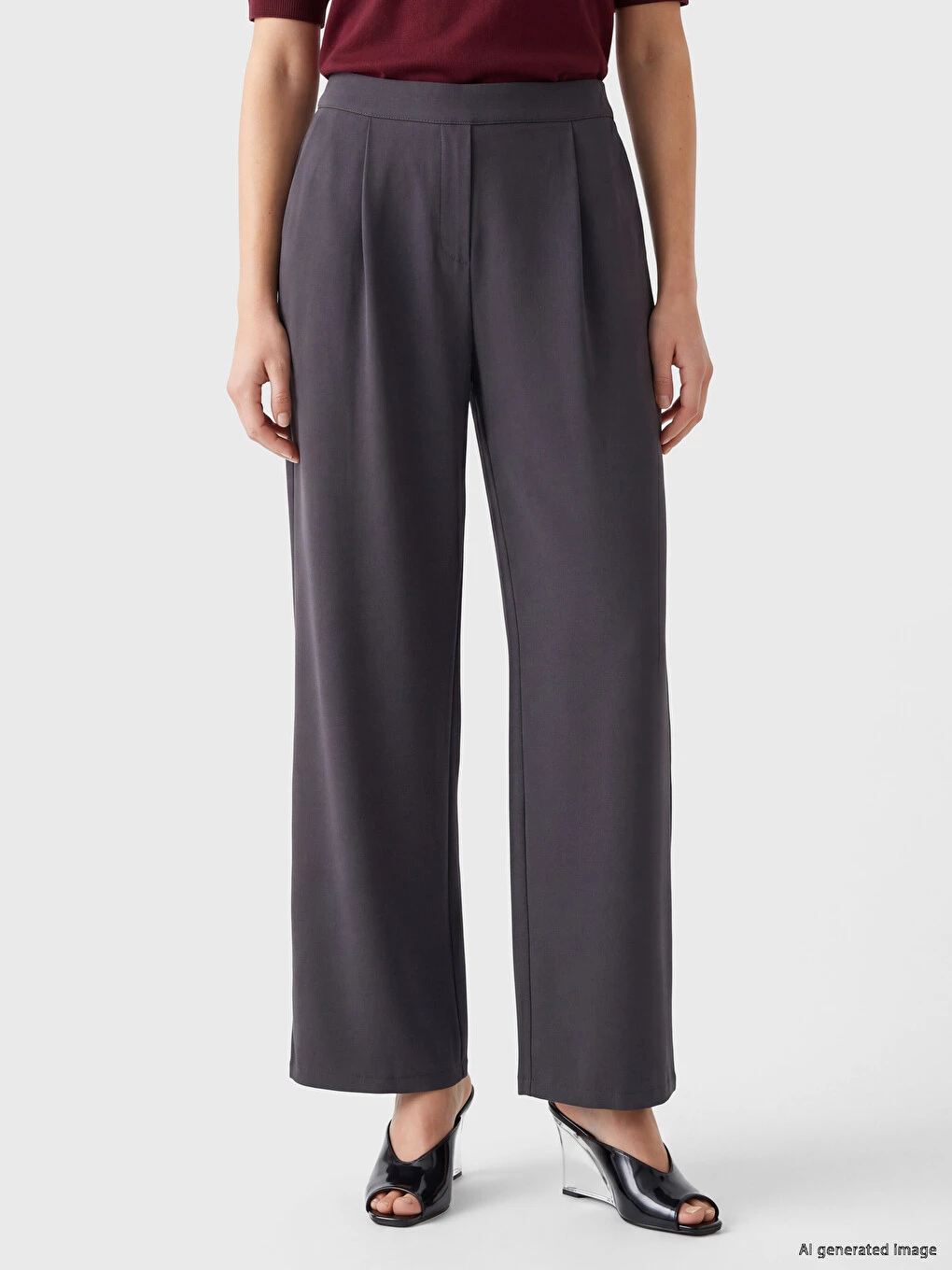 LCW ECO Ženske Pantalone Širokih Nogavica