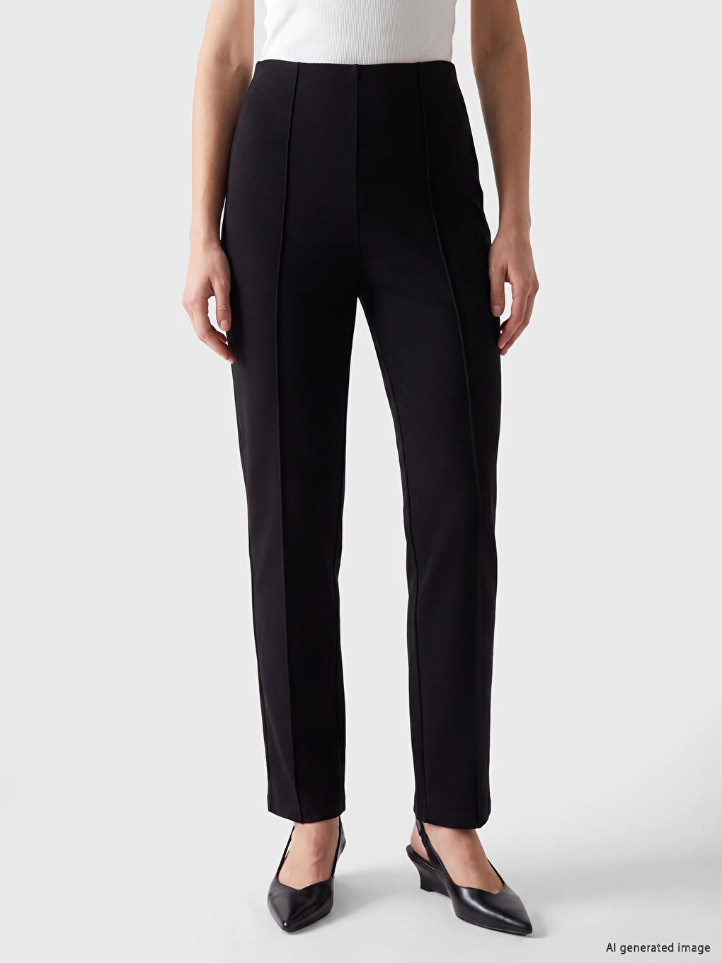 LCW Modest Ženske Slim Fit Pantalone Sa Visokim Strukom