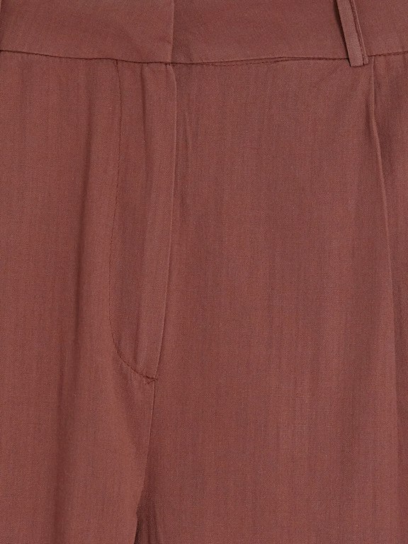 LCW Comfort Ženske Plisirane Pantalone Širokih Nogavica Od Tkanine