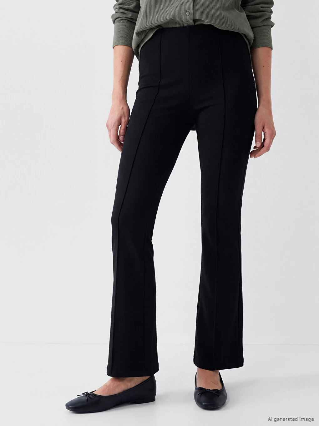 LCWAIKIKI Classic Ženske Pantalone Sa Visokim Strukom I Baklja Nogavicama