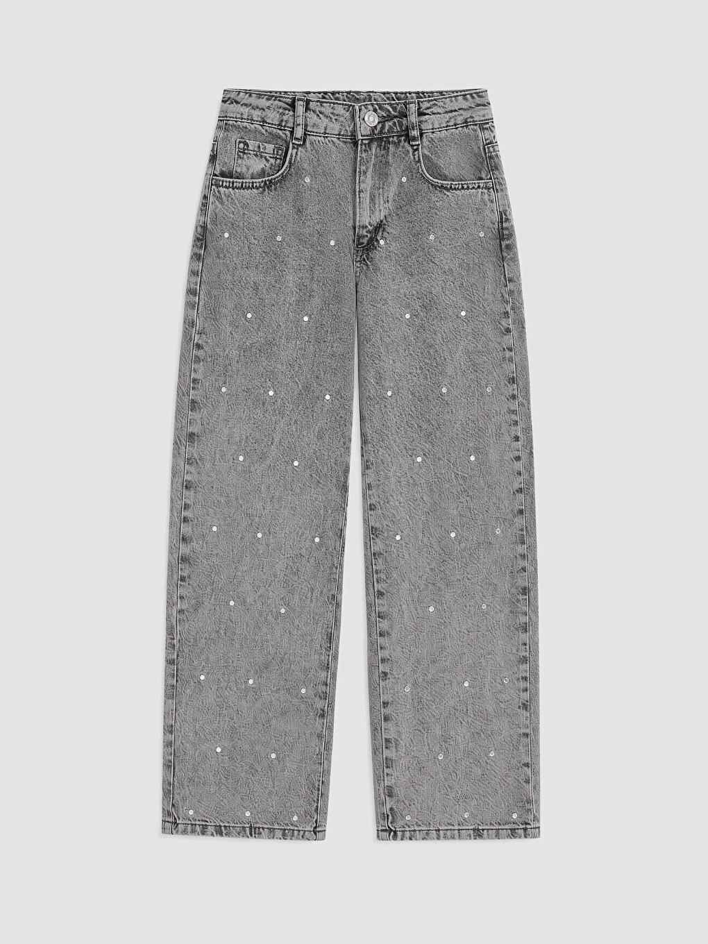 LCW Kids Barrel Fit Teksas Farmerke Sa Tufnicama Za Devojčice