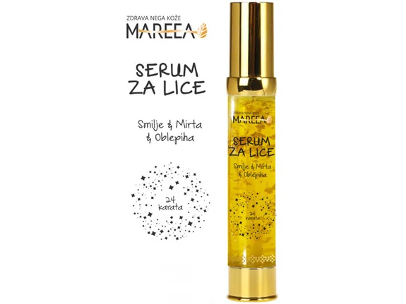 Mareea Serum za lice Smilje Mirta i Oblepiha 24K Zlato 30ml