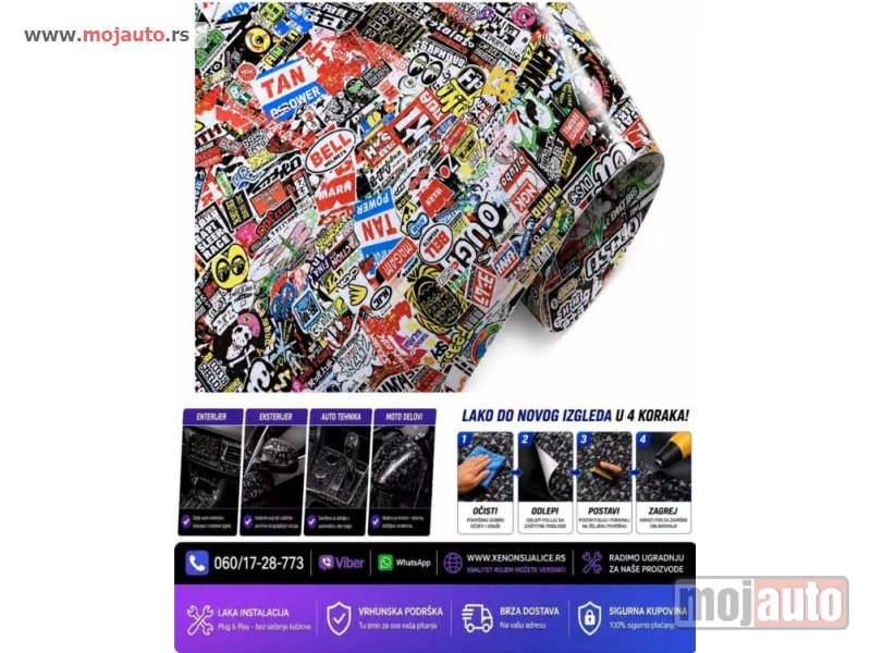 Folija sticker bomb 152cm x 1m