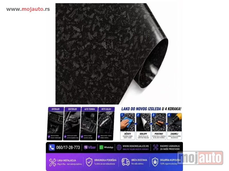 Folija karbon carbon mansory crna 152cm x 1m