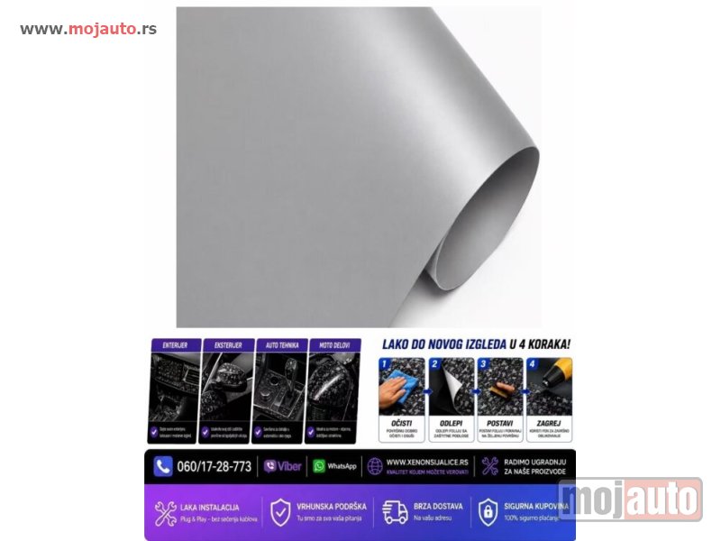 Folija mat siva 152cm x 1m