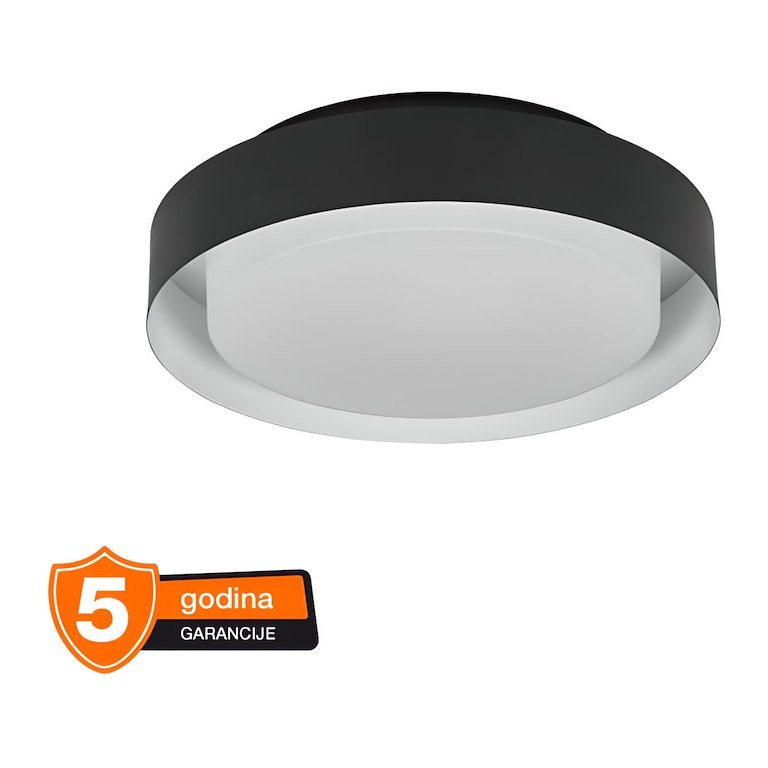LEDVANCE LED plafonjera 2xE27 crna okrugla 29cm