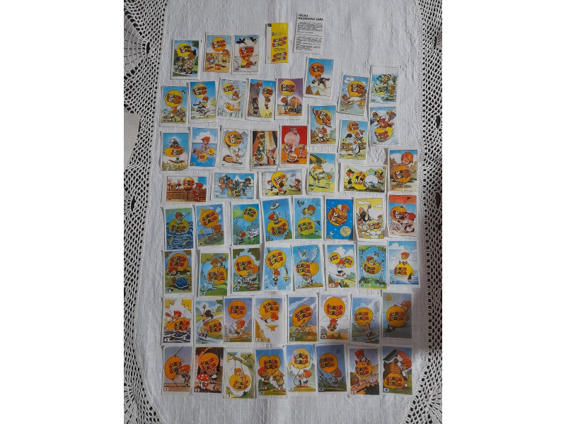 Čunga Lunga set sličica (57od 60)+nagradni omot i papir
