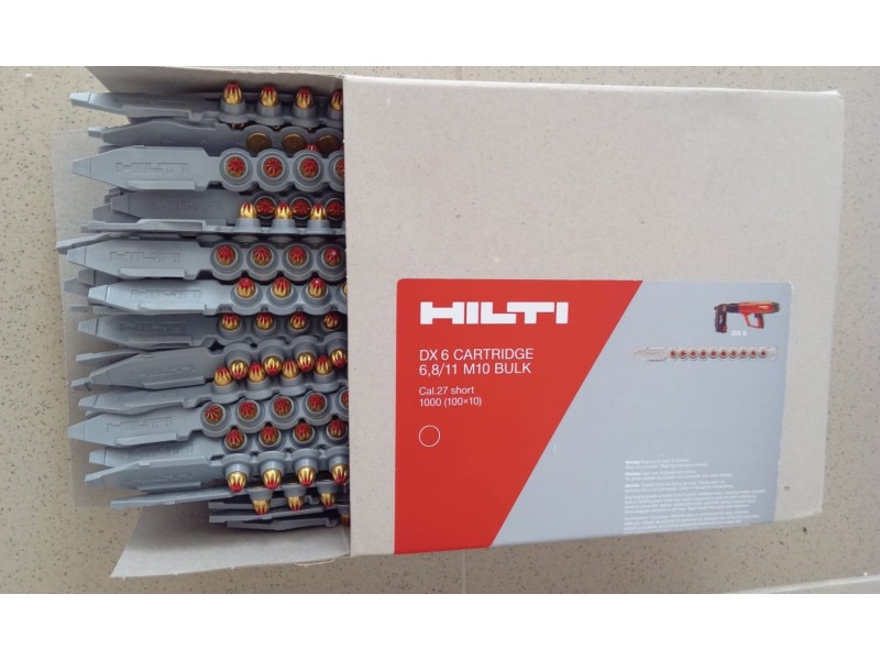 Municija za zakivannje eksera, hilti 1000 kom