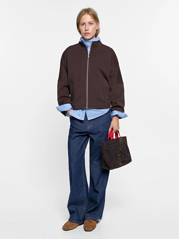 STRUCTURED JACKET STAND-UP COLLAR