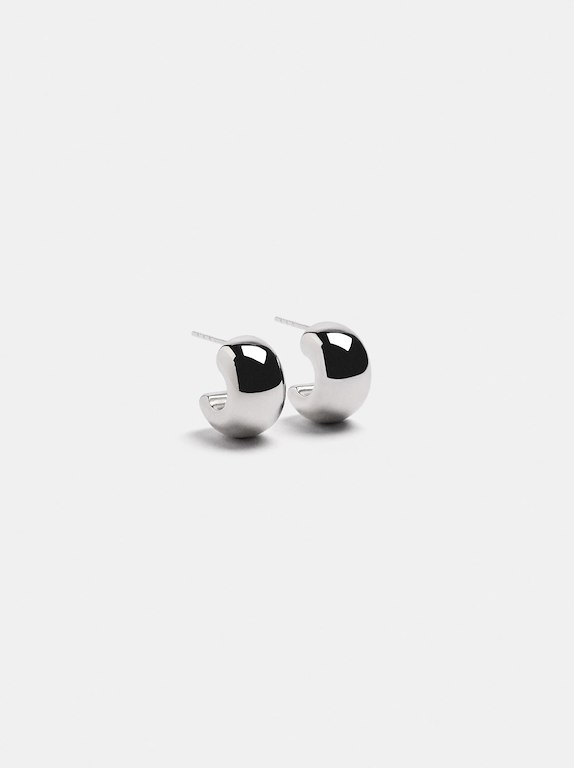 SHORT AND WIDE HOOP EARRINGS - STAINLESS STEEL