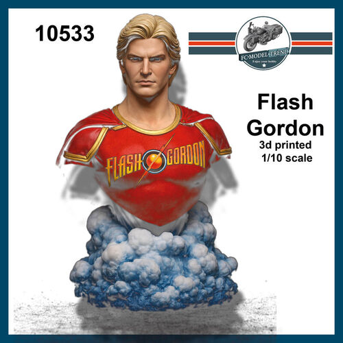 NEW! FC ModelTrend 10533 Flash Gordon Bust (3D-Printed)