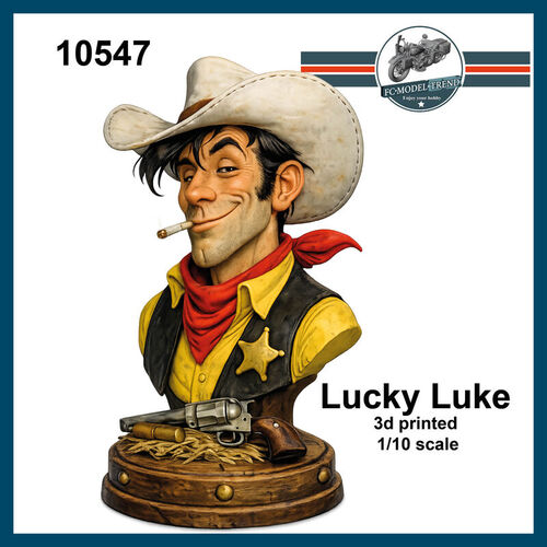 NEW! FC ModelTrend 10547 Lucky Luke Bust (3D-Printed)