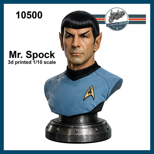 NEW! FC ModelTrend 10500 Star Trek Mr. Spock Bust (3D-Printed)