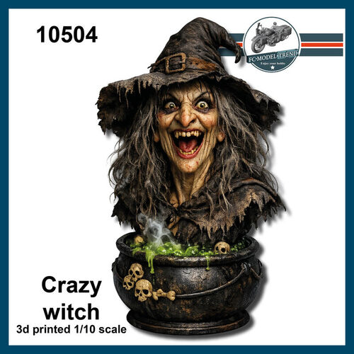 NEW! FC ModelTrend 10504 Crazy Witch Bust (3D-Printed)