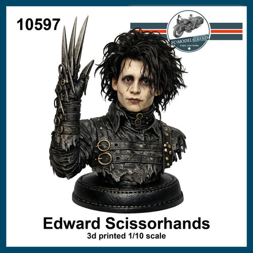 NEW! FC ModelTrend 10597 Edward Scissorhands Bust (3D-Printed)