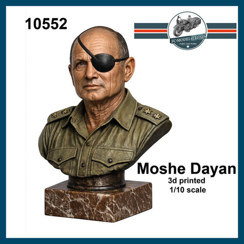 NEW! FC ModelTrend 10552 Moshe Dayan Bust (3D-Printed)