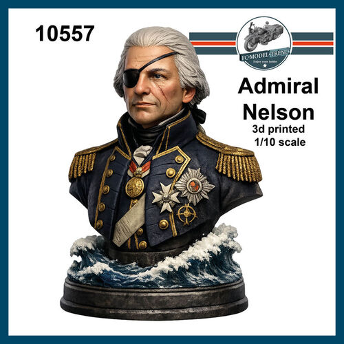 NEW! FC ModelTrend 10557 Admiral Horatio Nelson Bust (3D-Printed)