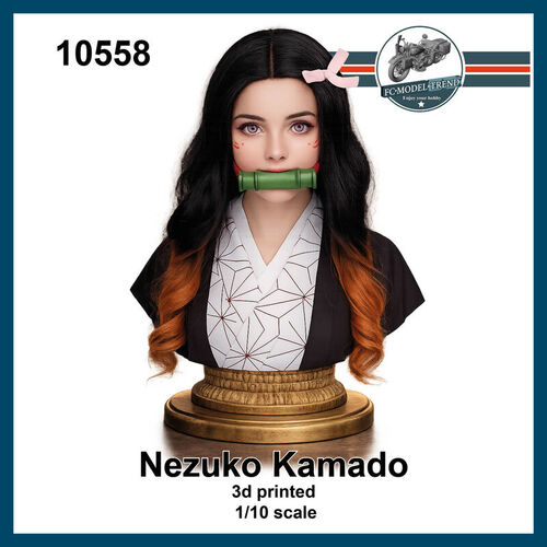 NEW! FC ModelTrend 10558 Nezuko Kamado Bust (3D-Printed)