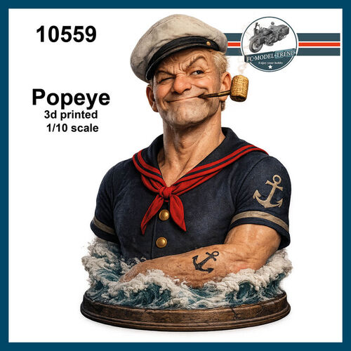 NEW! FC ModelTrend 10559 Popeye Bust (3D-Printed)