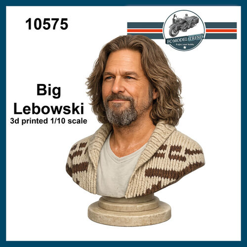 NEW! FC ModelTrend 10575 Big Lebowski Bust (3D-Printed)