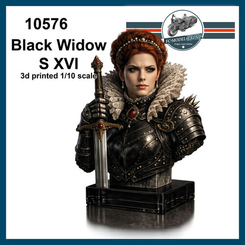 NEW! FC ModelTrend 10576 Black Widow - XVI Century Bust (3D-Printed)