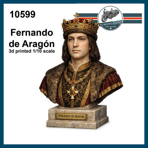 NEW! FC ModelTrend 10599 Ferdinand II of Aragon "El Catolico" Bust (3D-Printed)