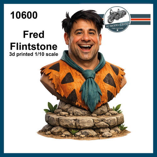NEW! FC ModelTrend 10600 Fred Flinstone Bust (3D-Printed)