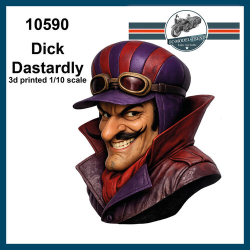 NEW! FC ModelTrend 10590 Dick Dastardly Bust (3D-Printed)