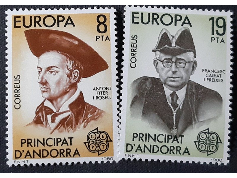 Marka 2418 Andora Španska Evropa cept 1980g cela ser