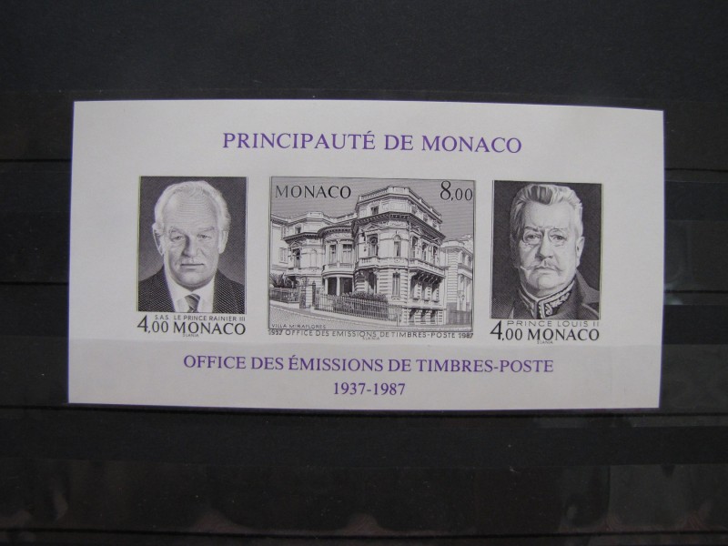 1987 god. MONACO BLOK mi 1820-1822** Block 37** B